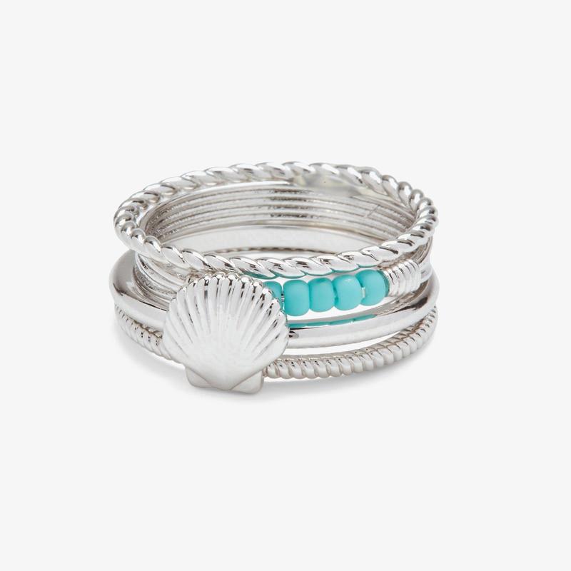 PURA VIDA Shell Ring Stack – Bubble Lounge Boutique